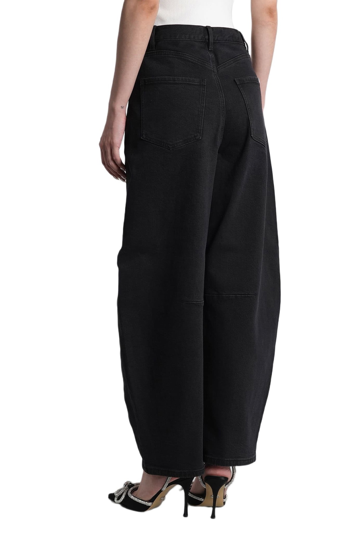 self-portrait Jeans In Black Cotton Self-Portrait