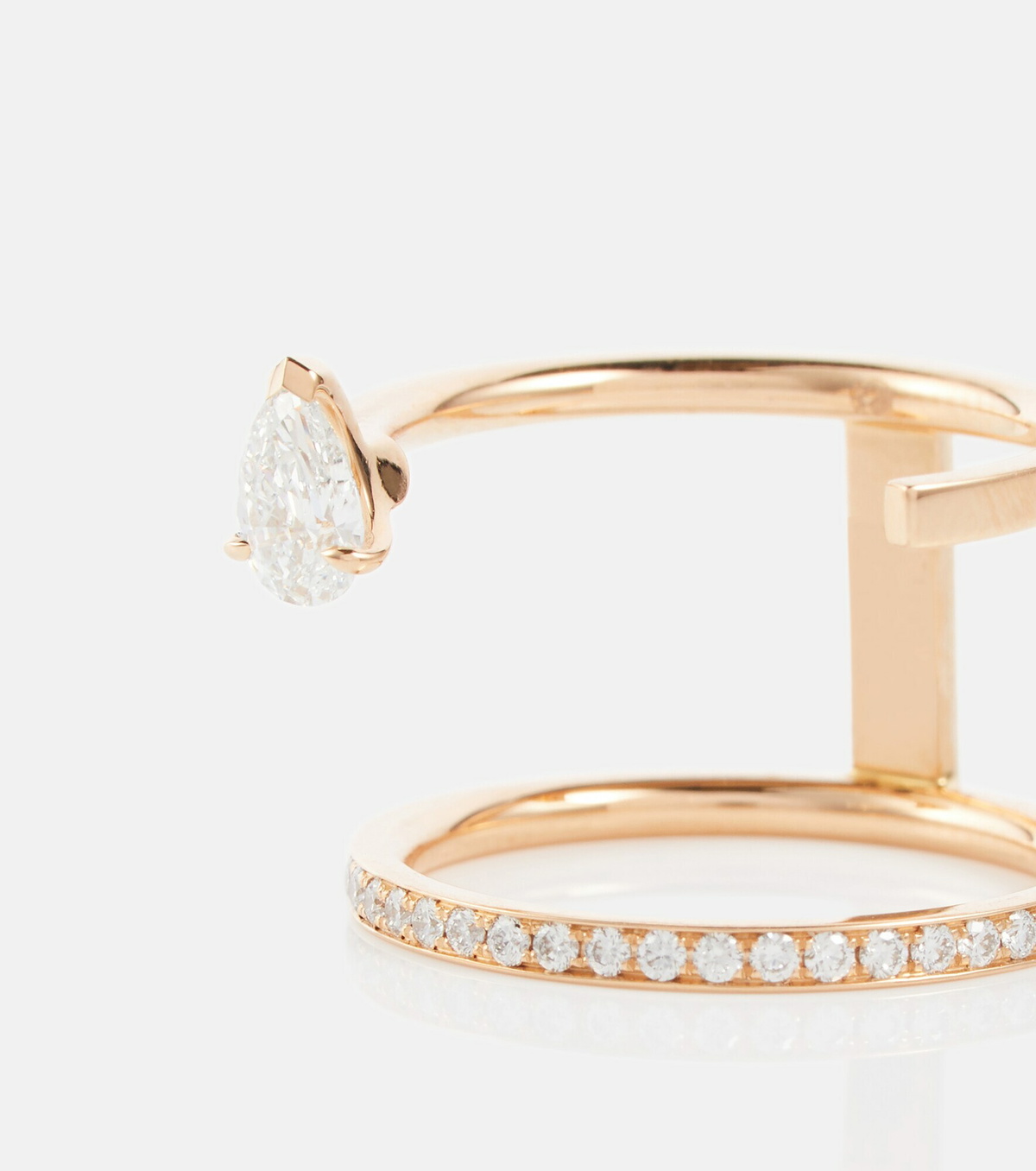 Repossi - Serti Sur Vide 18kt rose gold ring with diamonds Repossi