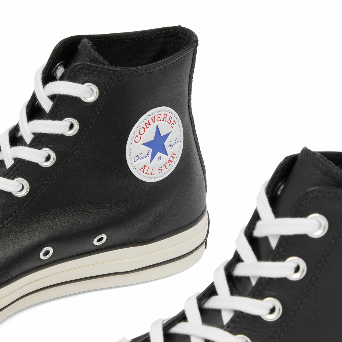 Converse Chuck Taylor 1970s Hi Leather Sneaker in Black/White/Egret ...