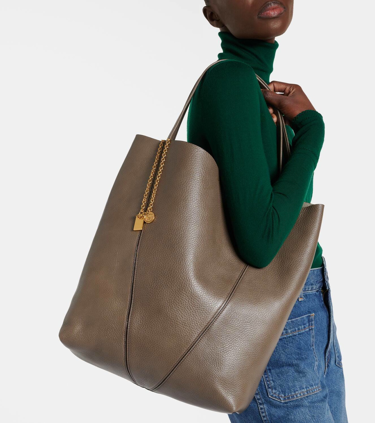 Chloé Chloé Spin Large leather tote bag Chloe