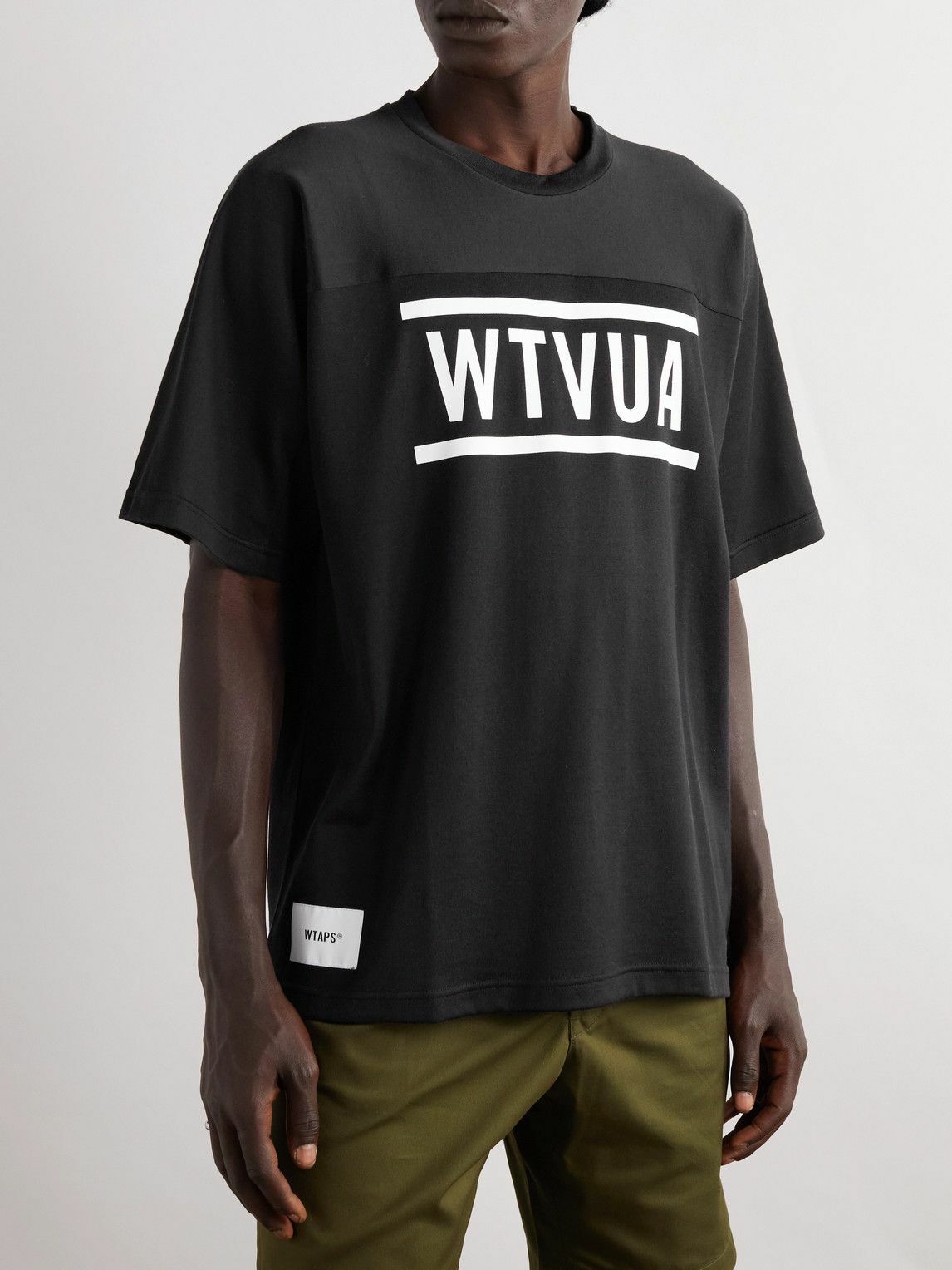 WTAPS - Printed Cotton-Blend Jersey T-Shirt - Black WTAPS
