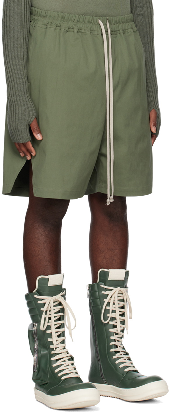 Rick Owens Green Drawstring Shorts Rick Owens