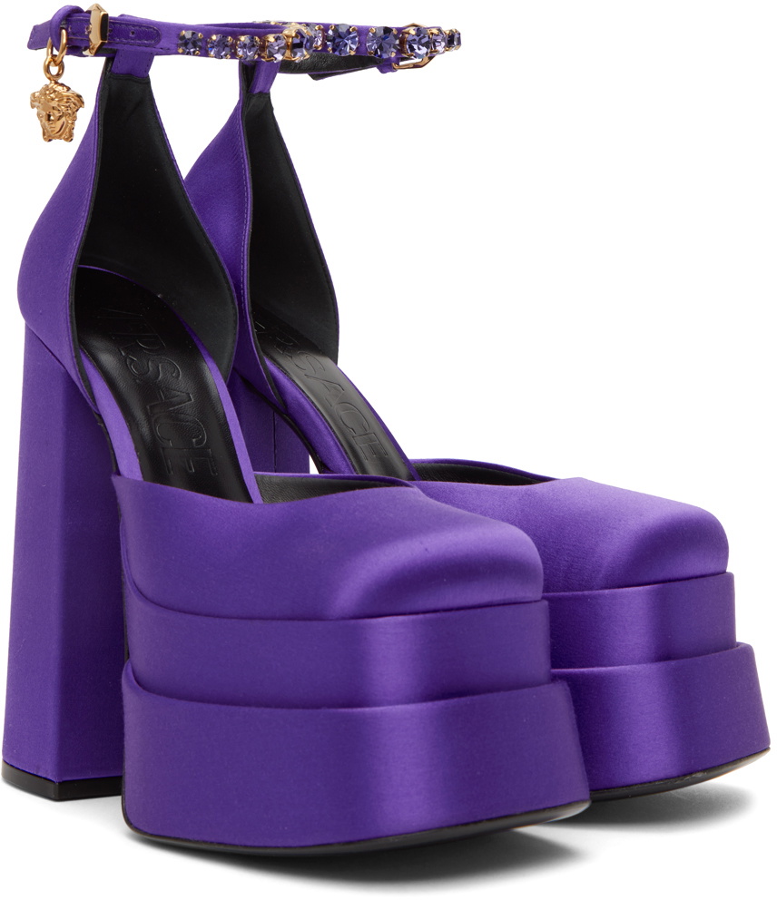 Versace Purple Aevitas Platform Heels Versace