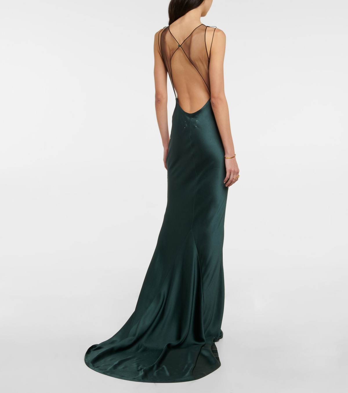Maison Margiela - Open-back satin gown Maison Margiela