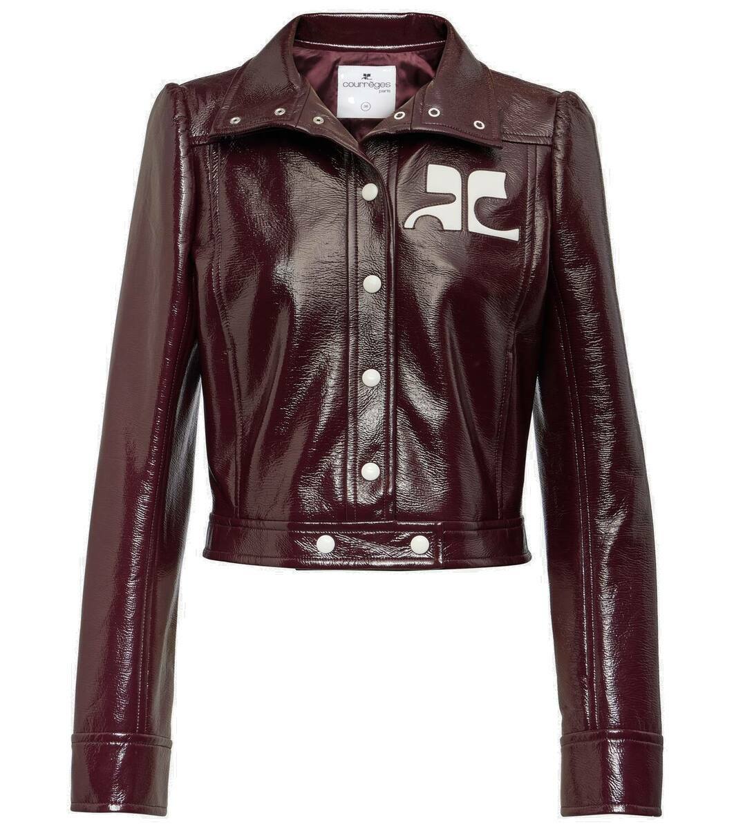 Courrèges Reedition logo cropped vinyl jacket Courreges