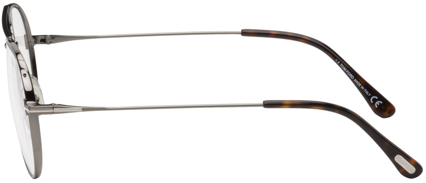 TOM FORD Gunmetal Aviator Blue-Block Glasses TOM FORD