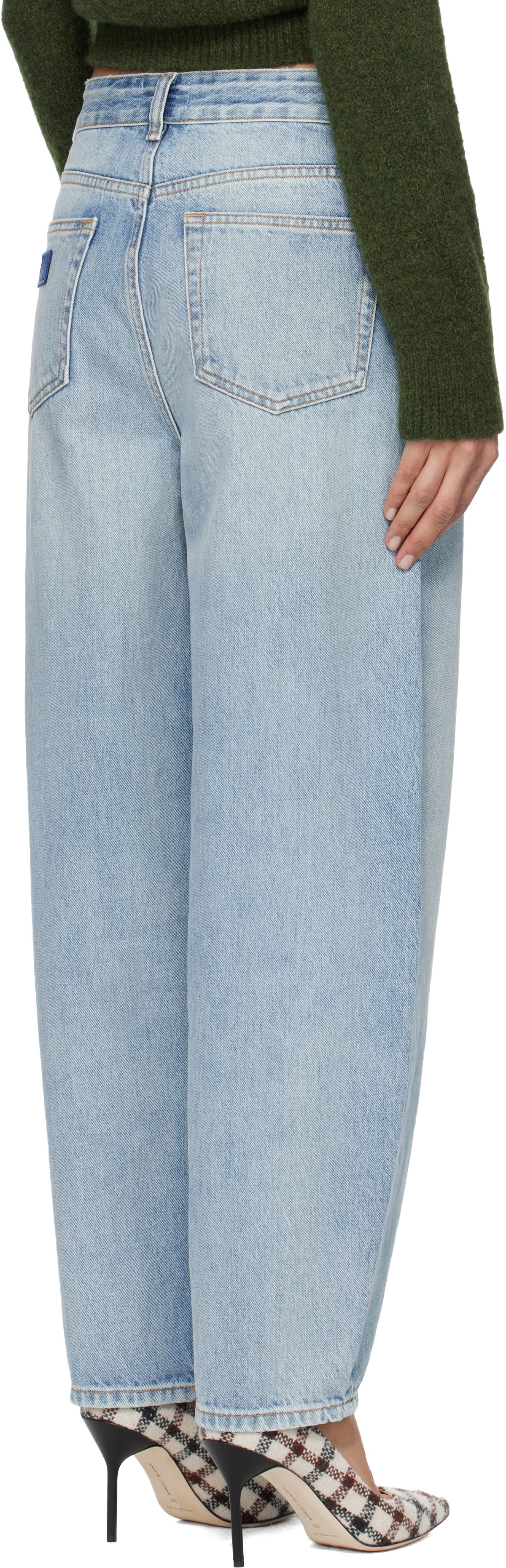 GANNI Blue Loose Rigid Stary Jeans GANNI