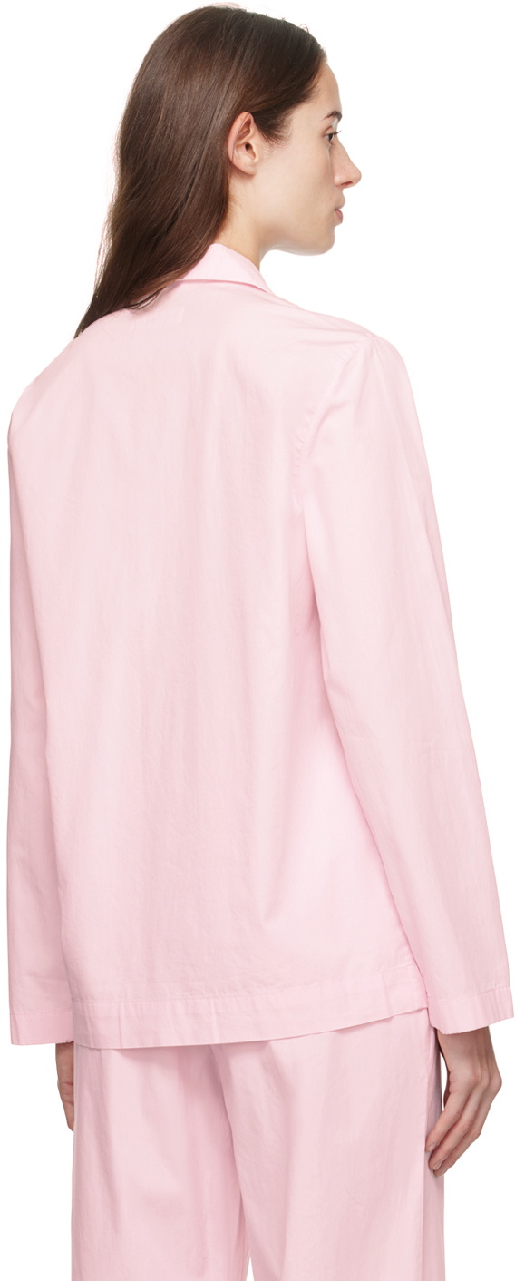 Tekla Pink Long Sleeve Pyjama Shirt Tekla Fabrics