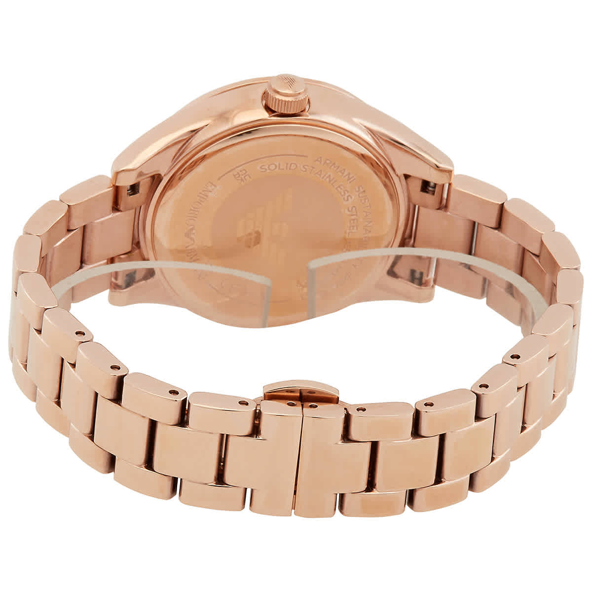 Emporio Armani Leo Quartz Crystal Blue Dial Ladies Watch AR11449 ...