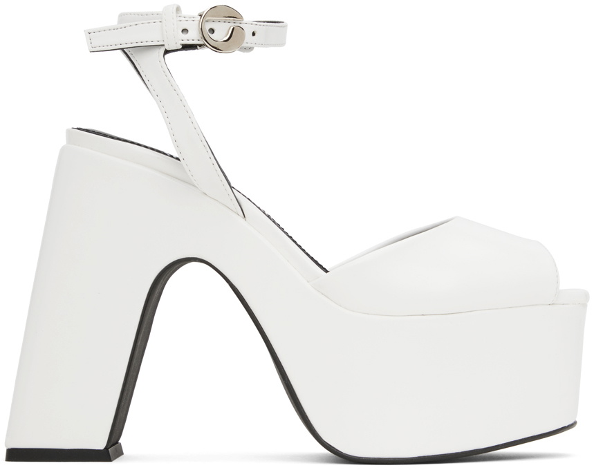 Coperni White Bridge Platform Sandals Coperni