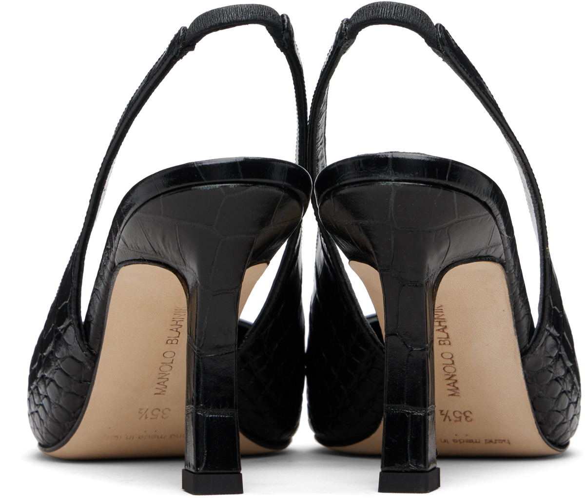 Manolo Blahnik Black Moirasli Heels Manolo Blahnik