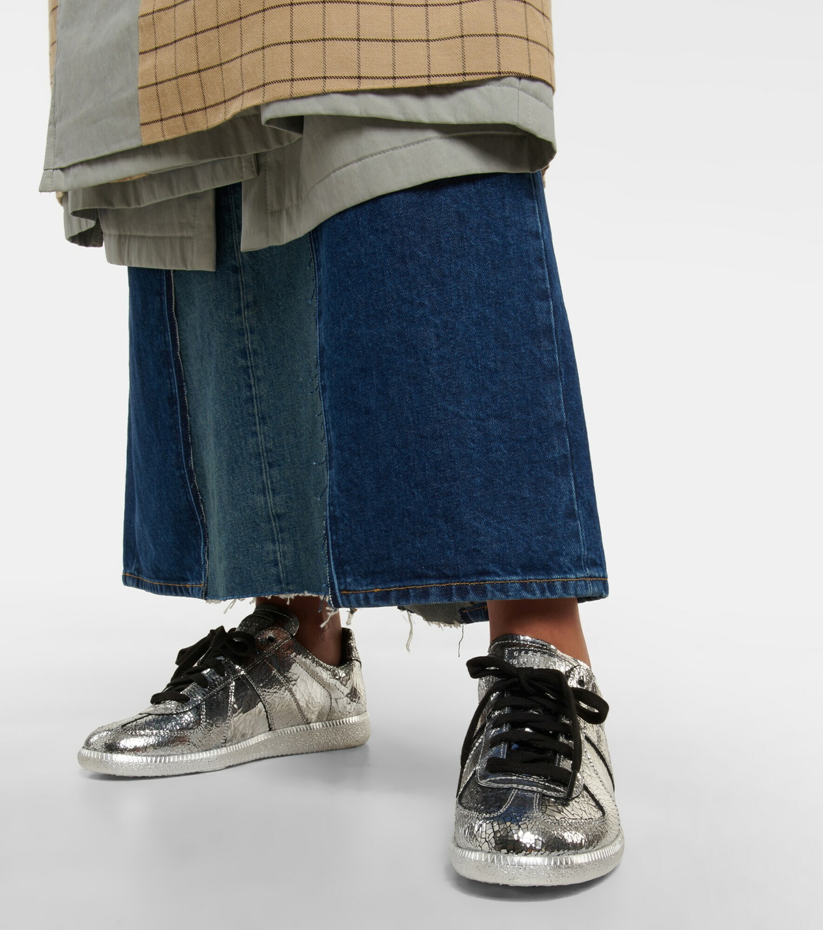 Maison Margiela - Replica cracked leather sneakers Maison Maison Margiela - Replica cracked leather sneakers Maison