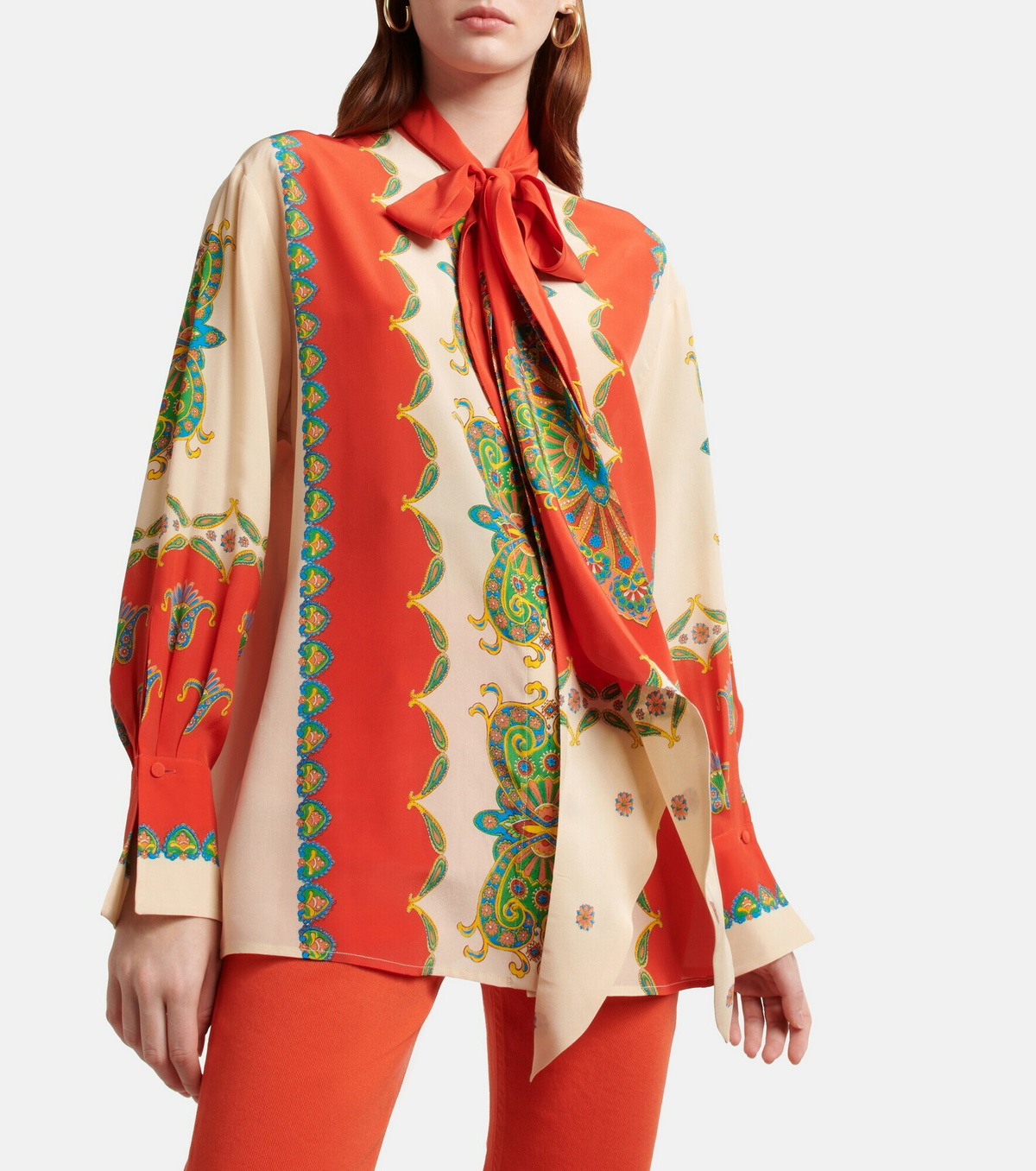 Etro - Paisley tie-neck silk blouse Etro
