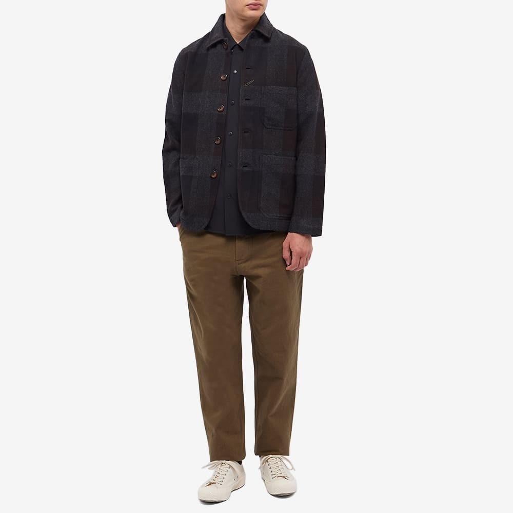 Universal Works Men's Messi Check Bakers Chore Jacket in Brown Check ...