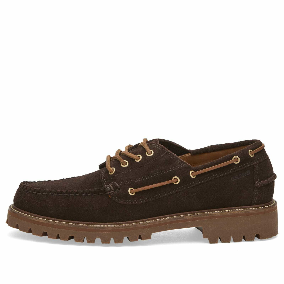 Bass Weejuns Men's Ranger Camp Moc Shoe in Chocolate Suede Bass Weejuns