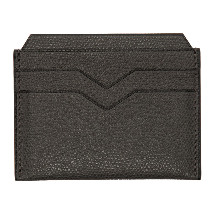 Valextra Grey 4CC Card Holder Valextra