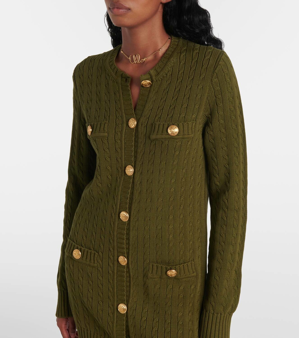 Chloé Cable-knit cotton cardigan Chloe