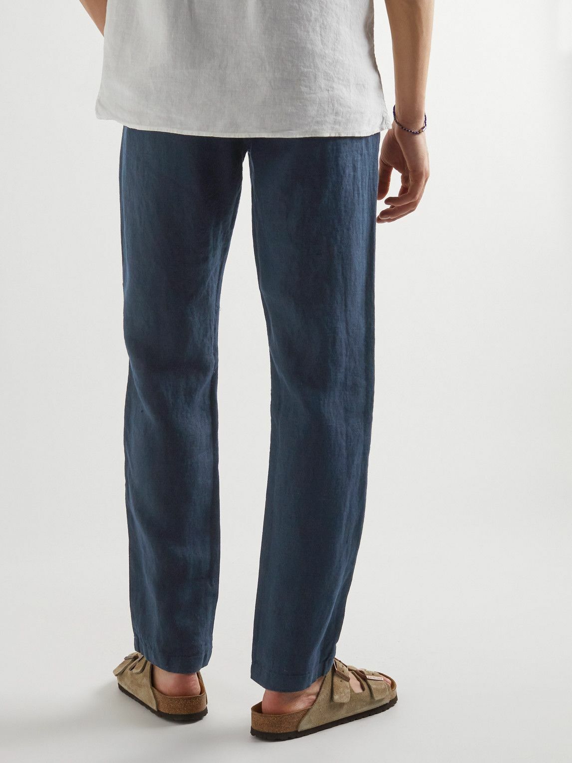 NN07 - Karl Tapered Linen Chinos - Blue NN07