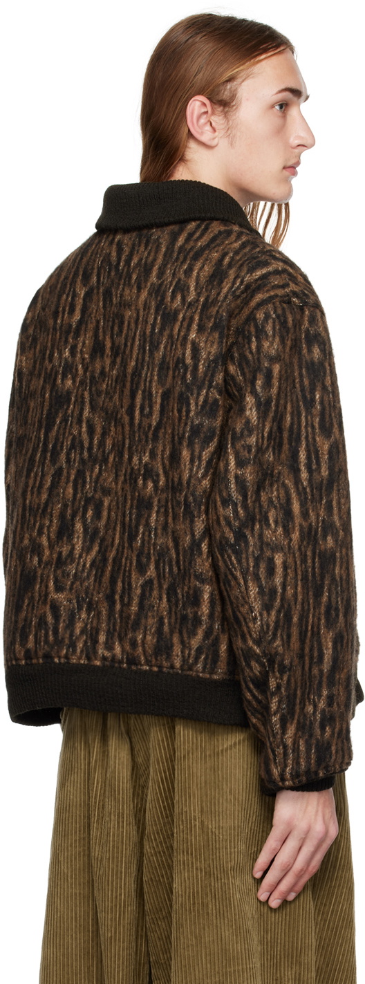 Engineered Garments Brown & Black Padded Bomber Jacket Engineered Garments