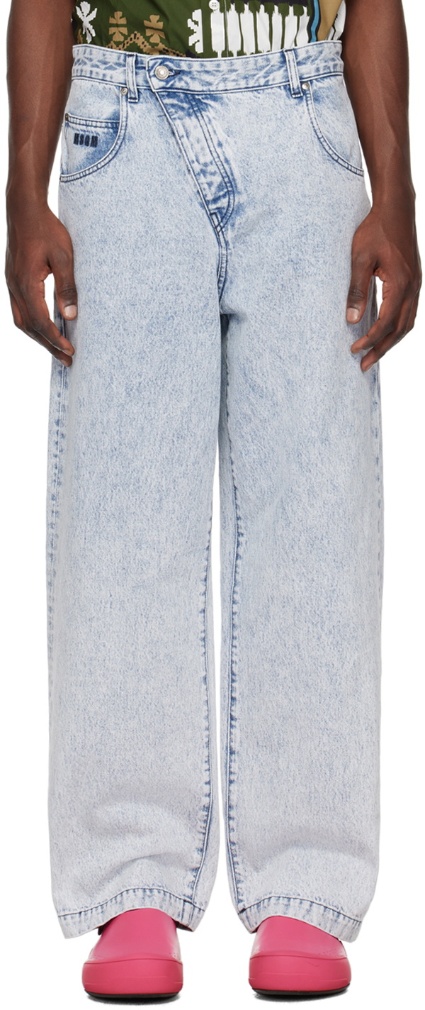 MSGM Blue Oversized Jeans MSGM