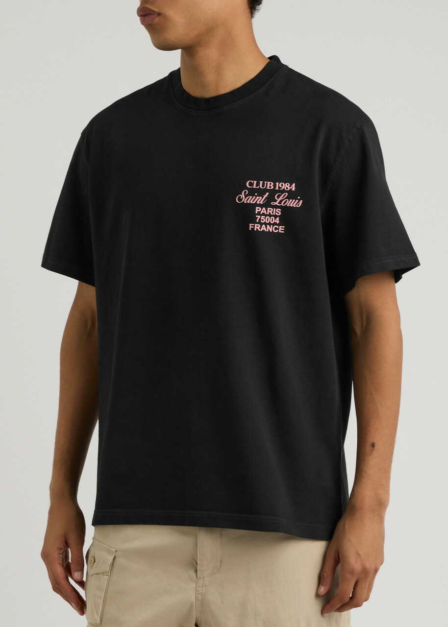 Club 1984 Patron 84 Printed Cotton T-shirt Black Club 1984