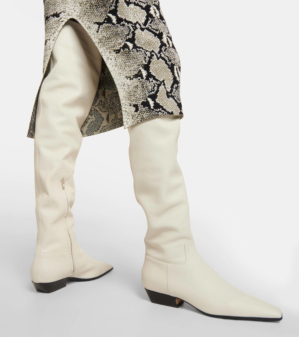Khaite Marfa leather over-the-knee boots Khaite