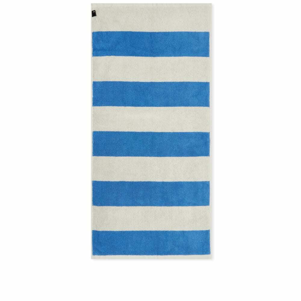 HAY Frotté Stripe Hand Towel in Blue HAY