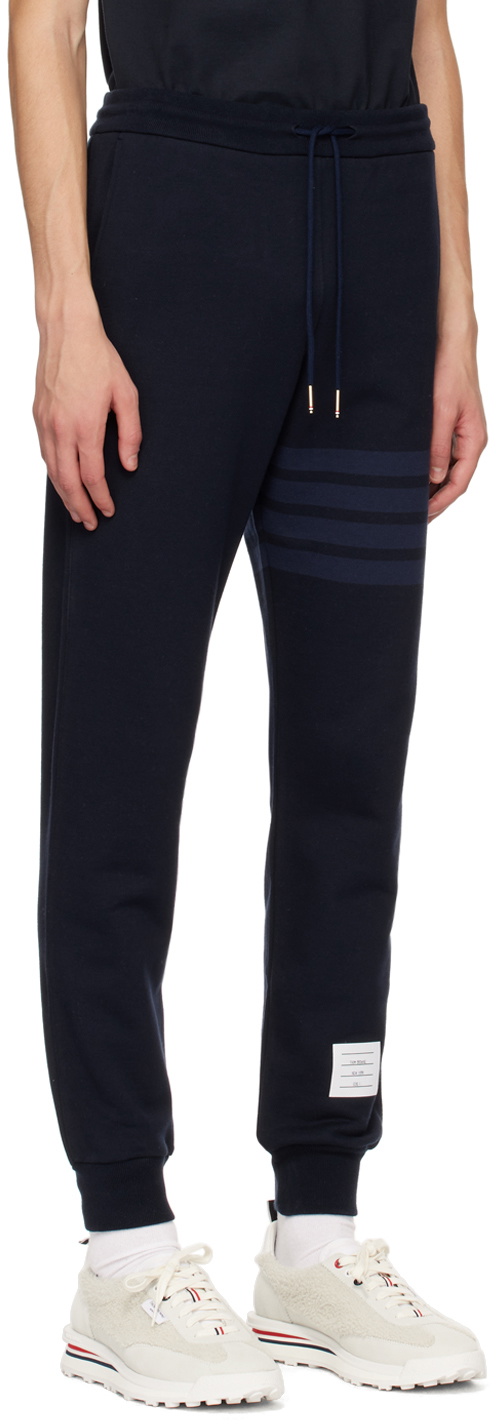 Thom Browne Navy 4-Bar Lounge Pants Thom Browne