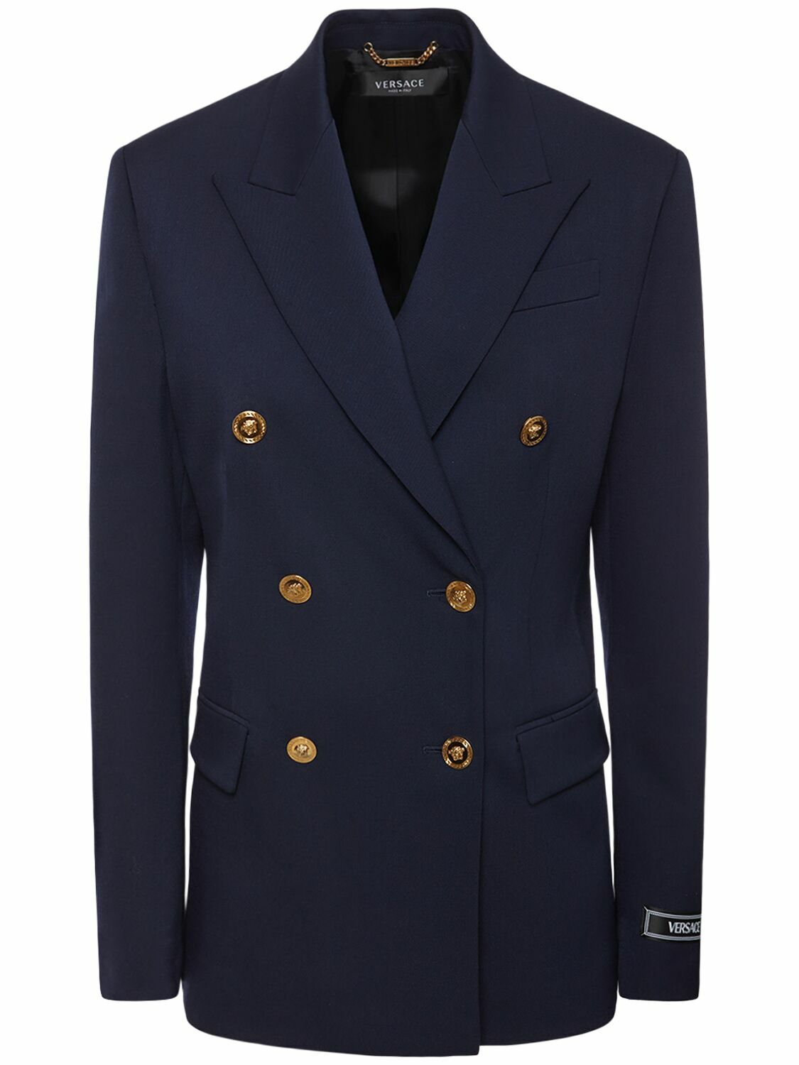 VERSACE - Stretch Wool Double Breast Jacket Versace