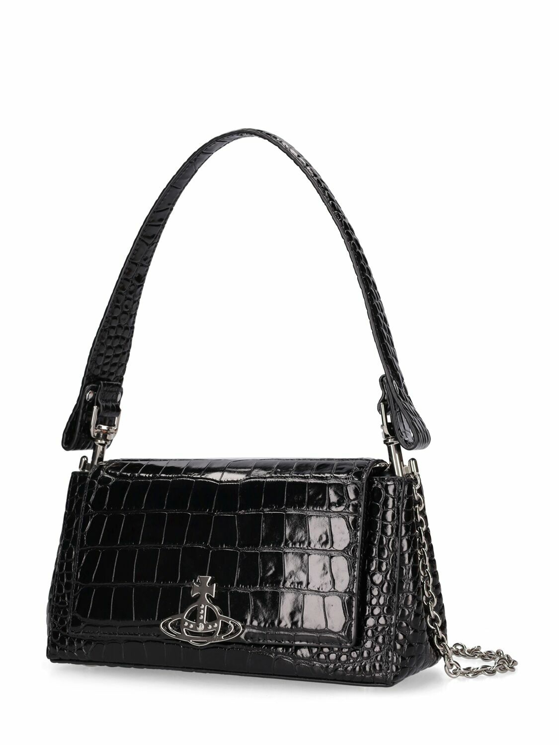VIVIENNE WESTWOOD Medium Hazel Croc Embossed Leather Bag Vivienne Westwood