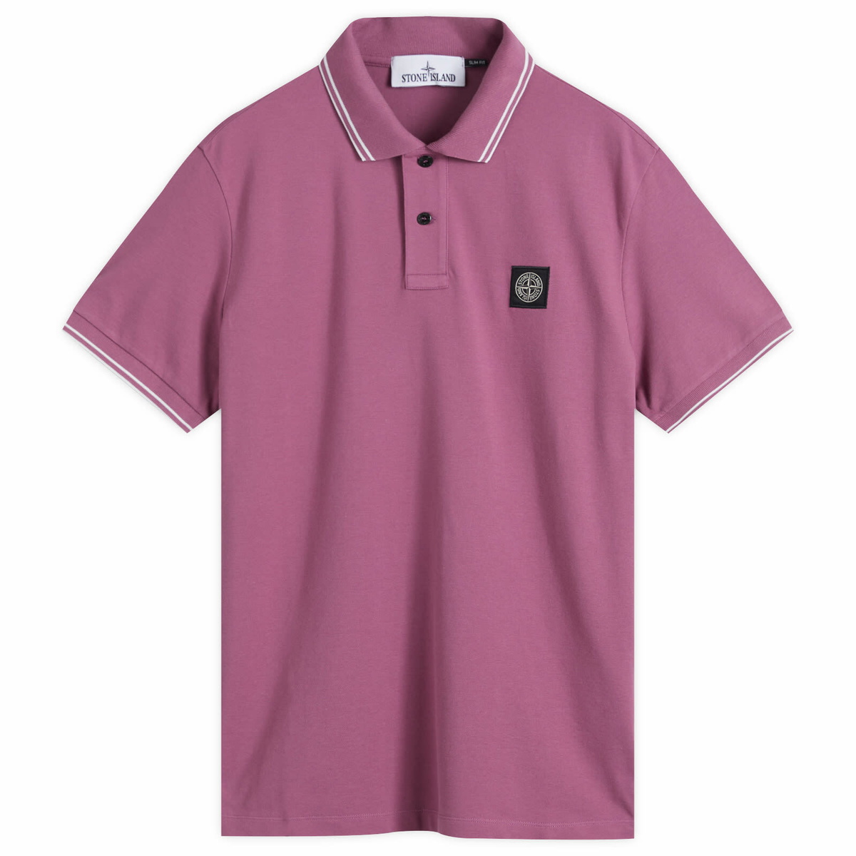 Stone Island Men's Patch Polo in Rose Quartz Stone Island