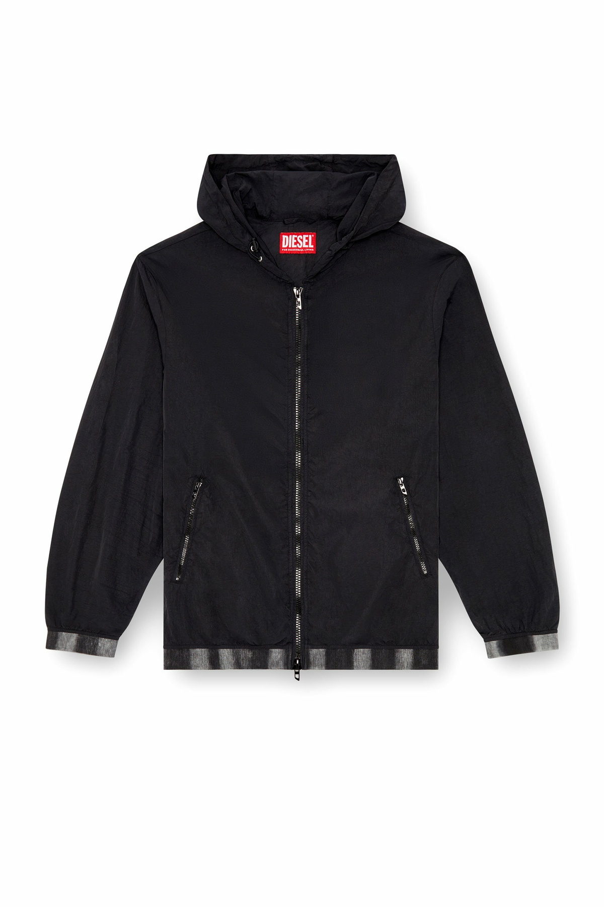 Diesel Windbreaker in recycled shell - Jackets Mens in Black Diesel