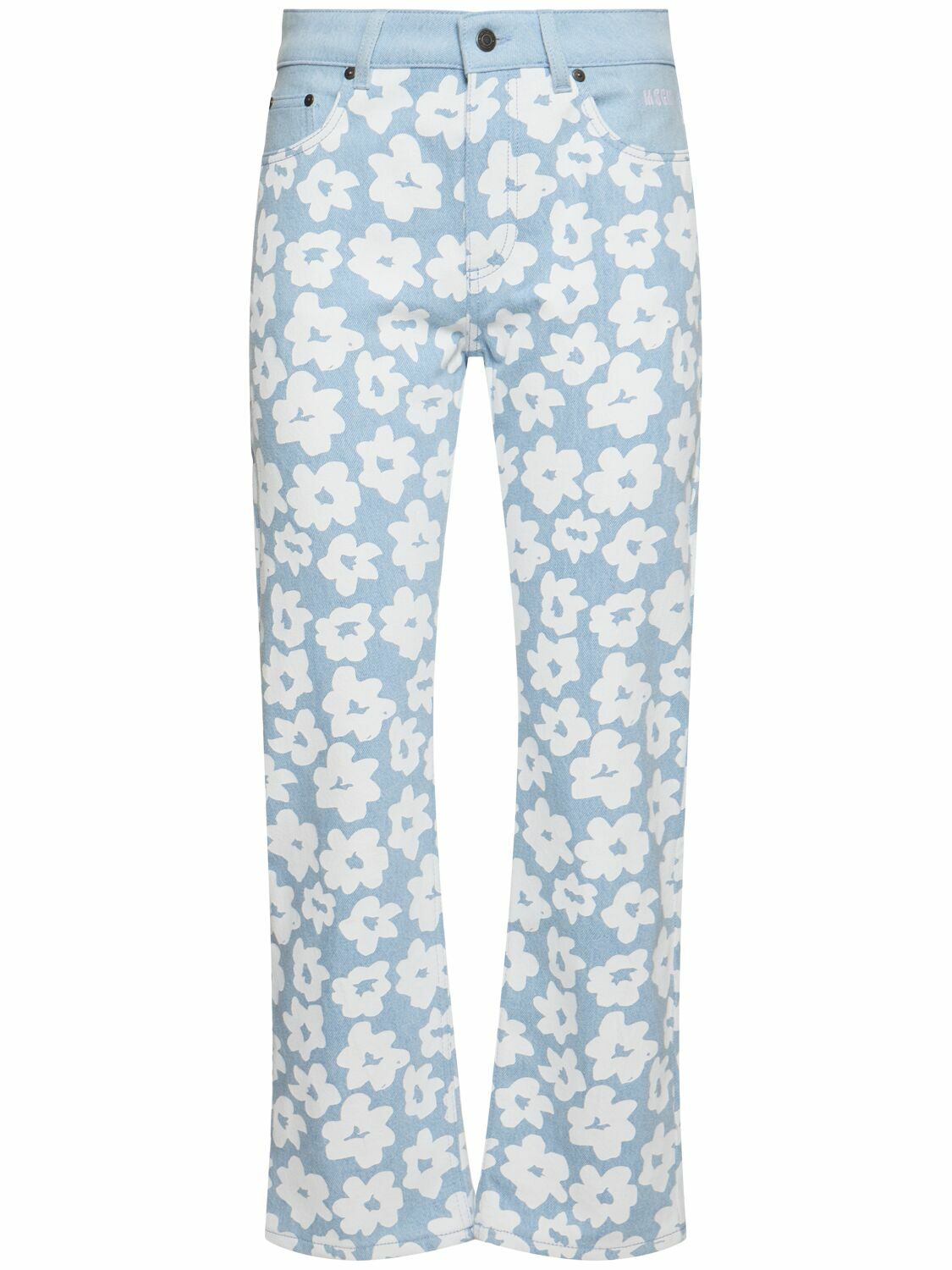 MSGM Printed Midrise Straight Jeans MSGM