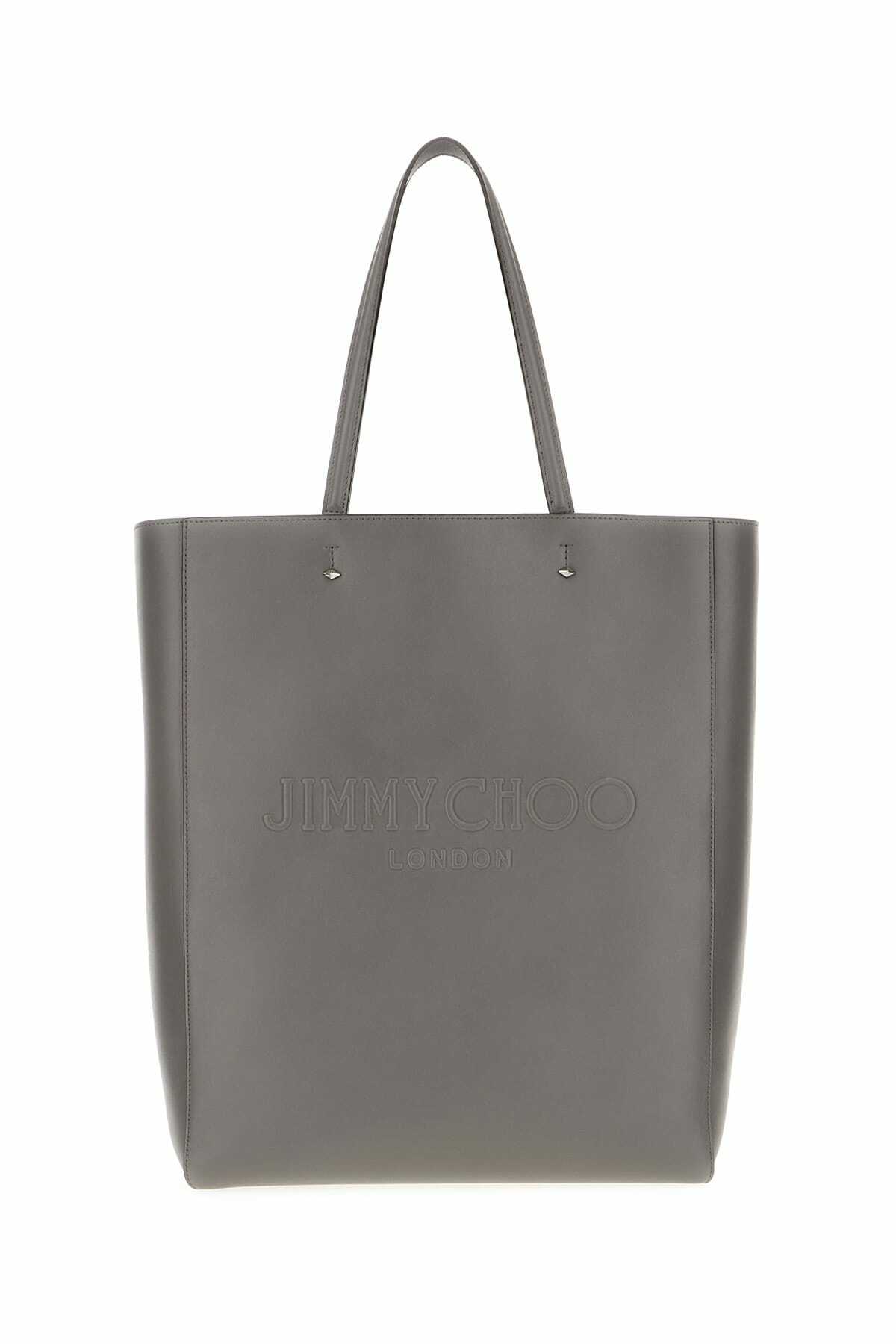 Jimmy Choo Dark Grey Leather Large Lenny Handbag Jimmy Choo