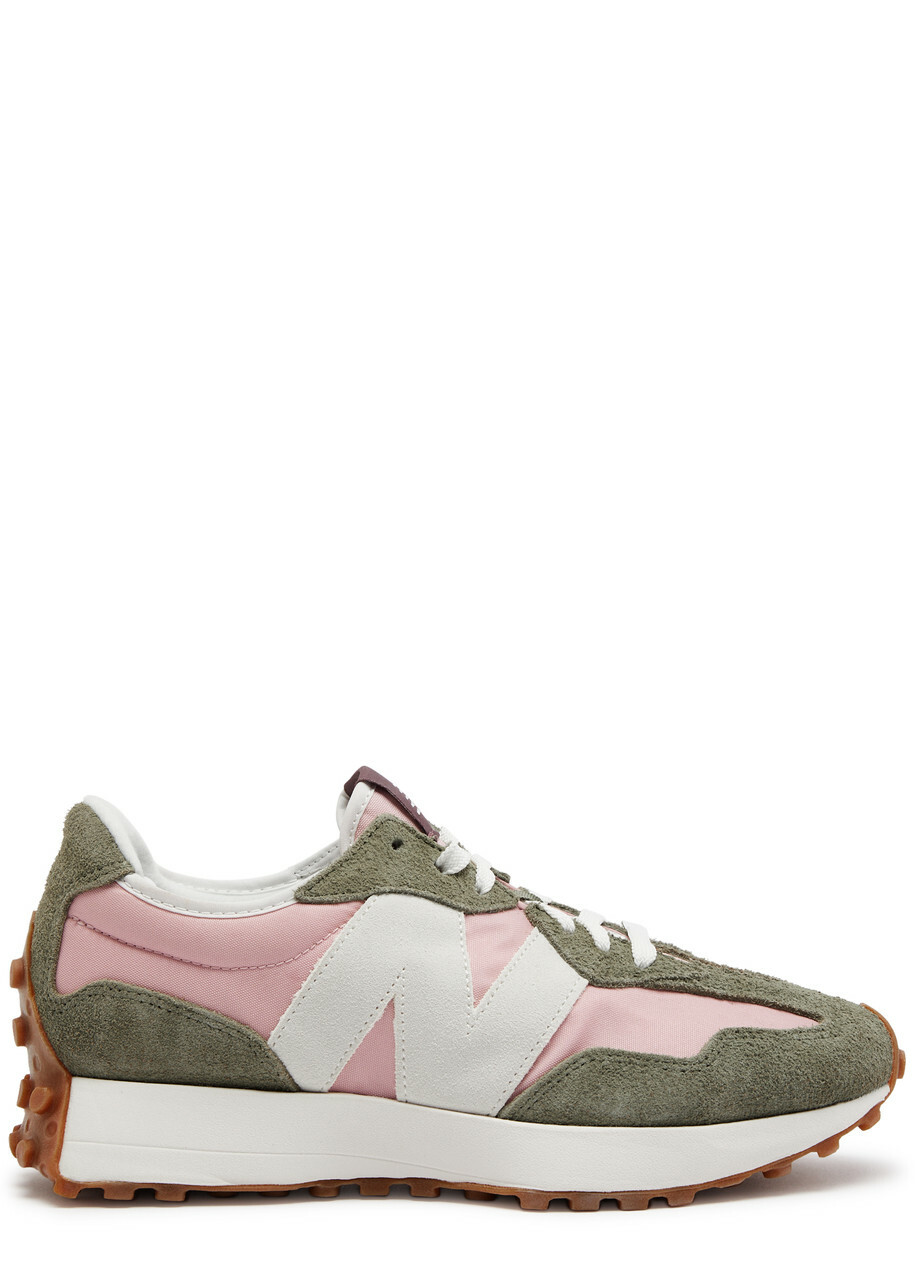 New Balance 327 Panelled Canvas Sneakers Green New Balance