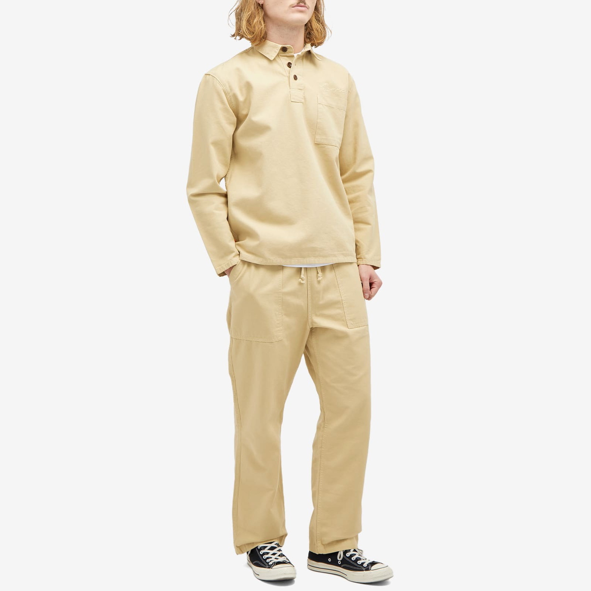 Service Works Men's Classic Canvas Chef Pants in Pale Khaki Service Works