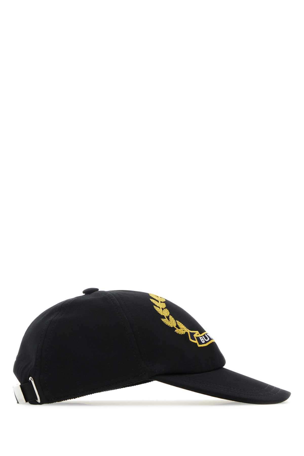 Burberry Black Cotton Baseball Cap Burberry