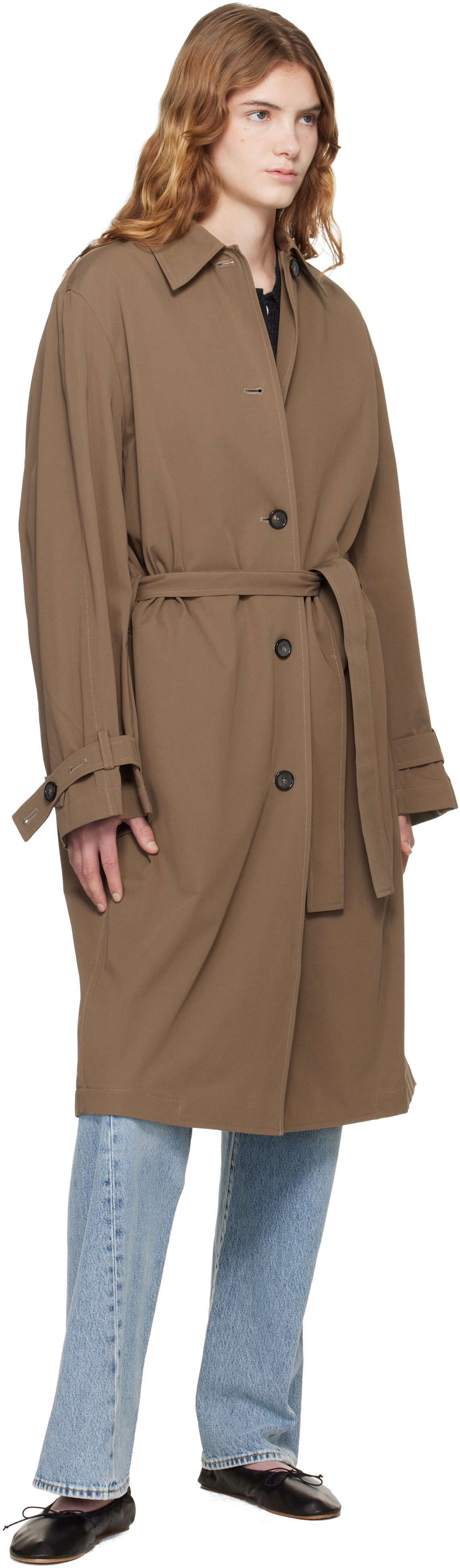 TOTEME Khaki Light Spring Trench Coat Toteme