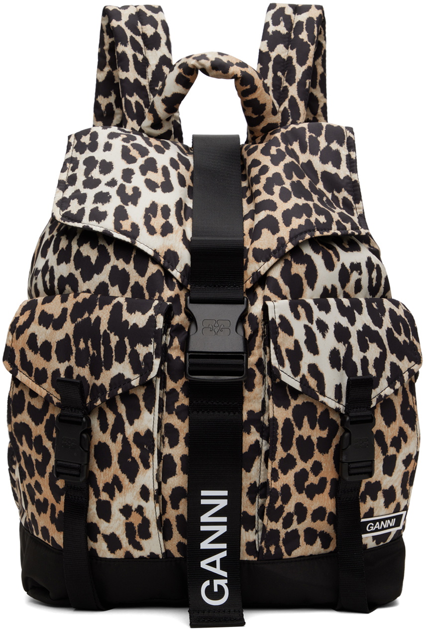 GANNI Leopard Tech Backpack GANNI