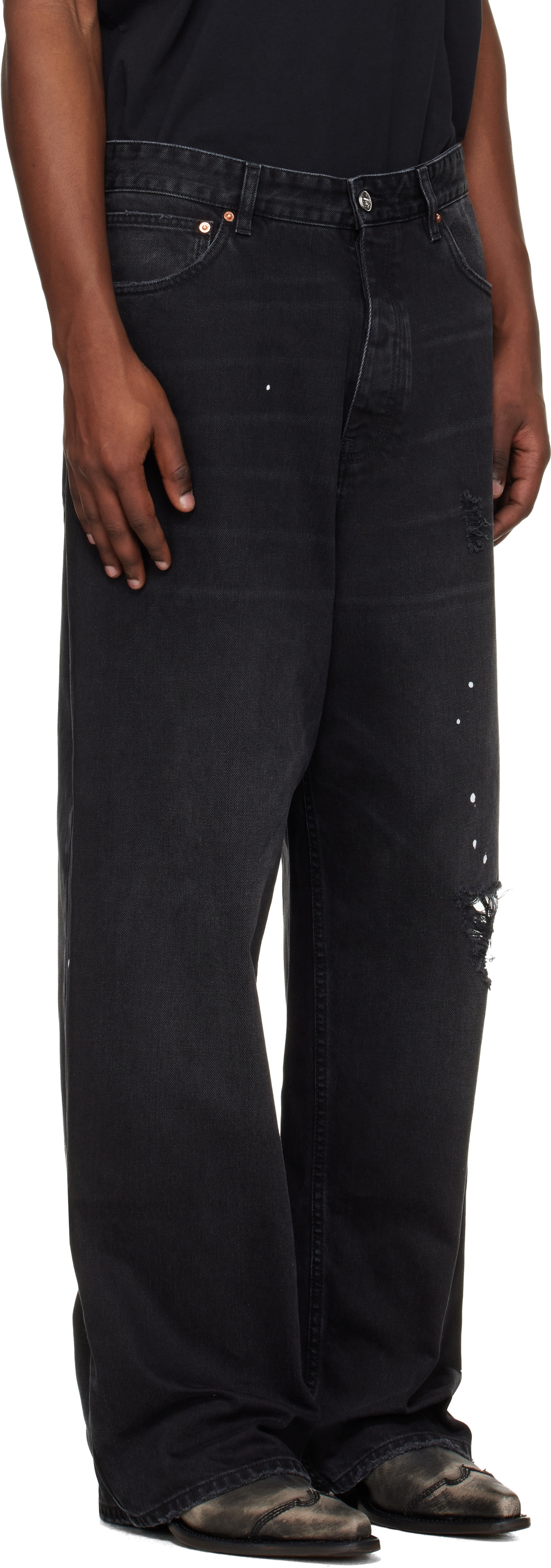 VETEMENTS Black Ripped Jeans Vetements