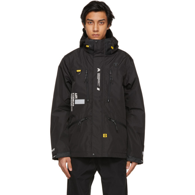 AAPE by A Bathing Ape Black Two-Layer Light Jacket AAPE by A Bathing Ape