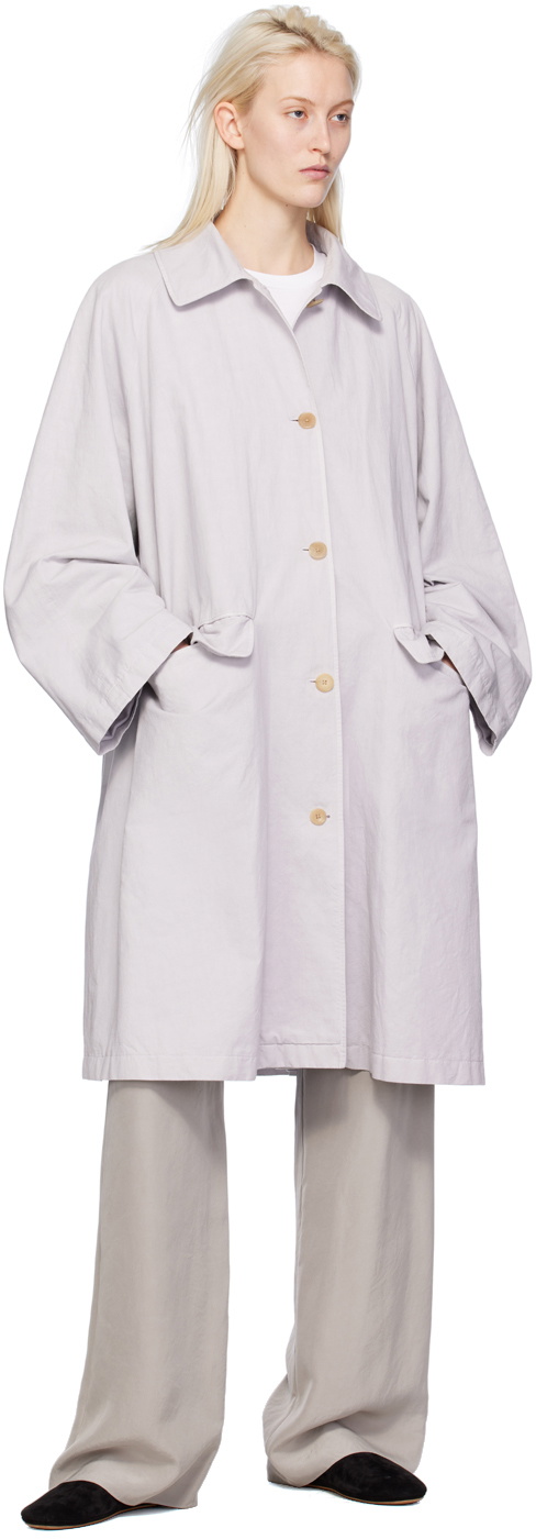 The Row Gray Garth Trench Coat The Row