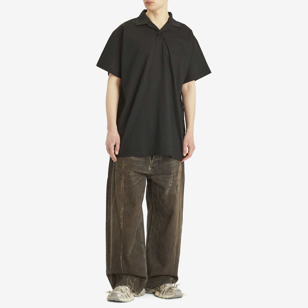 Balenciaga Men's Garderobe Polo in Black Balenciaga