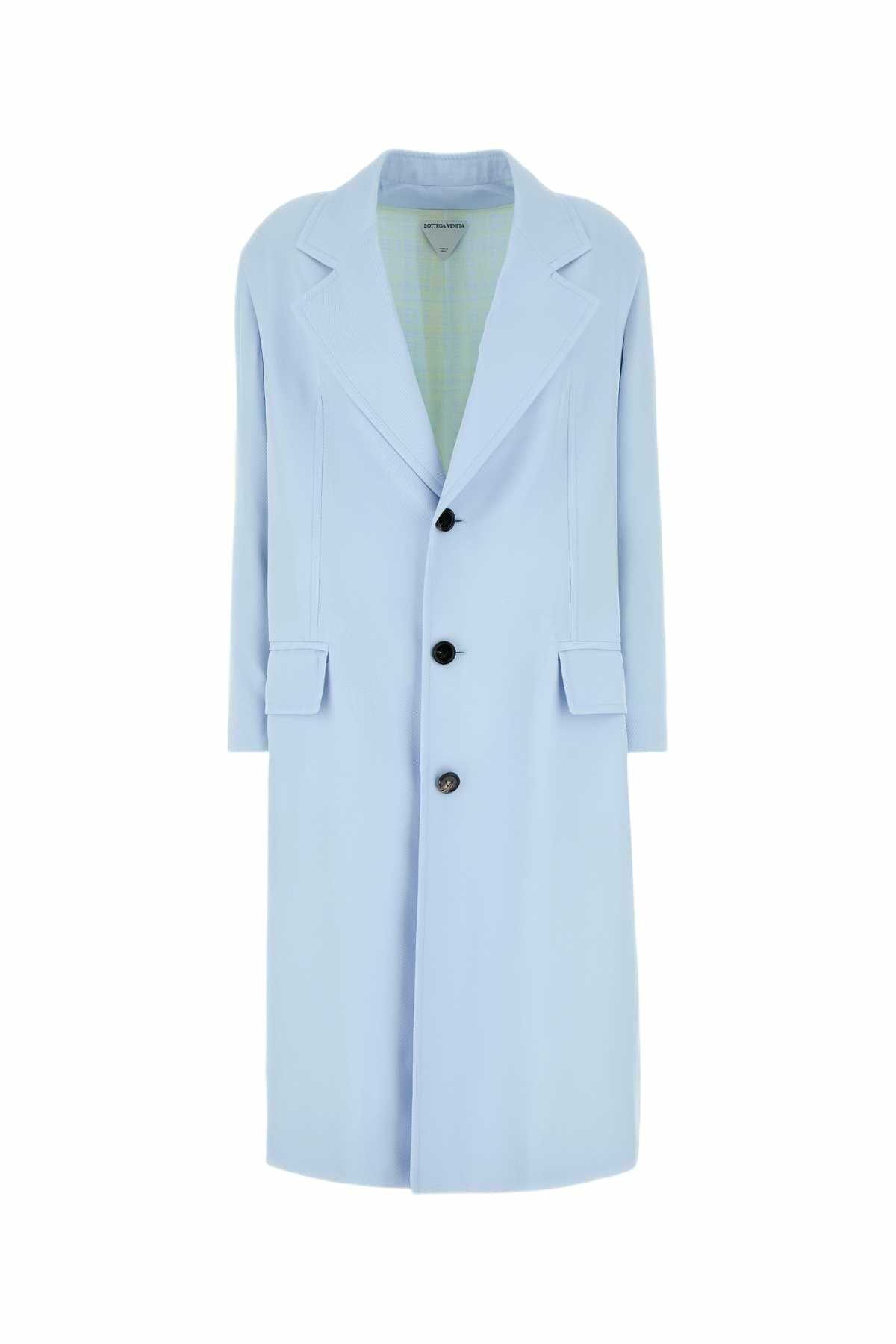 Bottega Veneta Pastel Blue Viscose Blend Coat Bottega Veneta