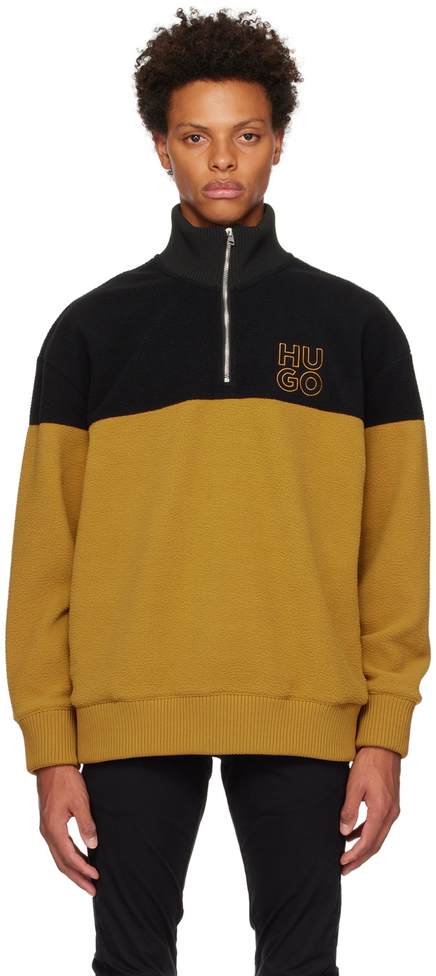 Hugo Yellow Stacked Sweater Hugo Boss