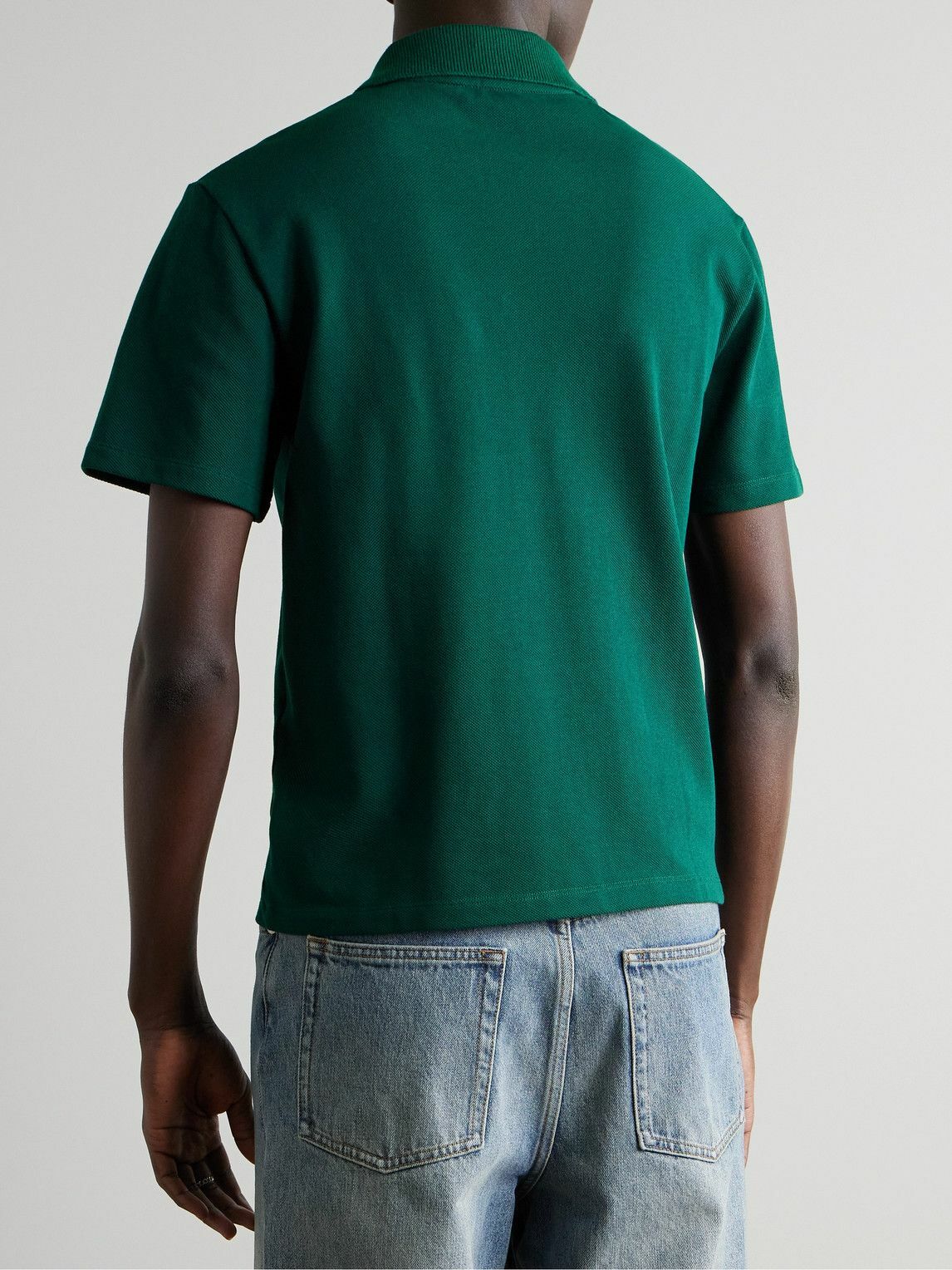 LOEWE - Logo-Embroidered Cotton-Piqué Polo Shirt - Green Loewe
