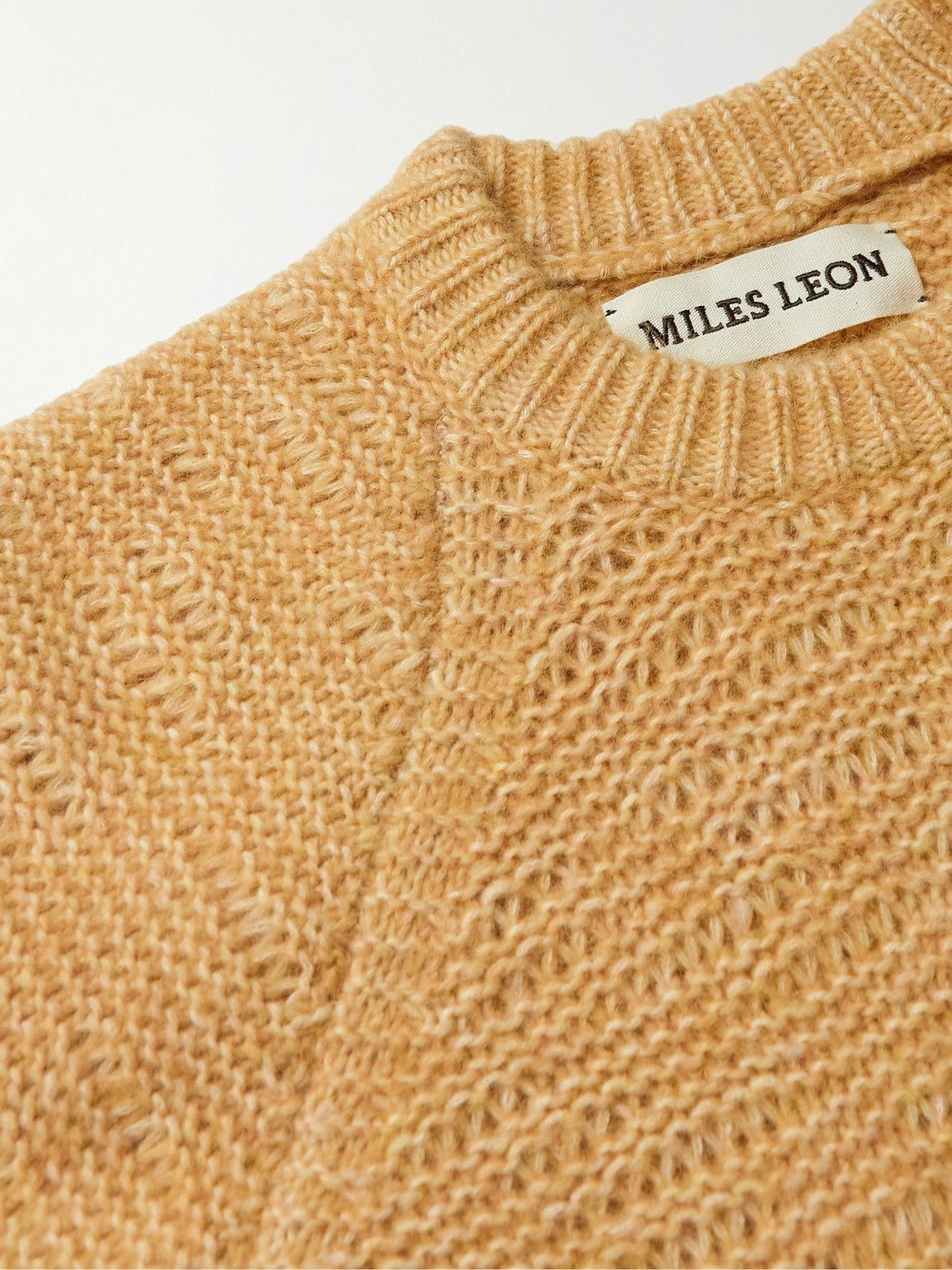 Miles Leon - Cotton, Alpaca and Merino Wool-Blend Sweater - Orange ...