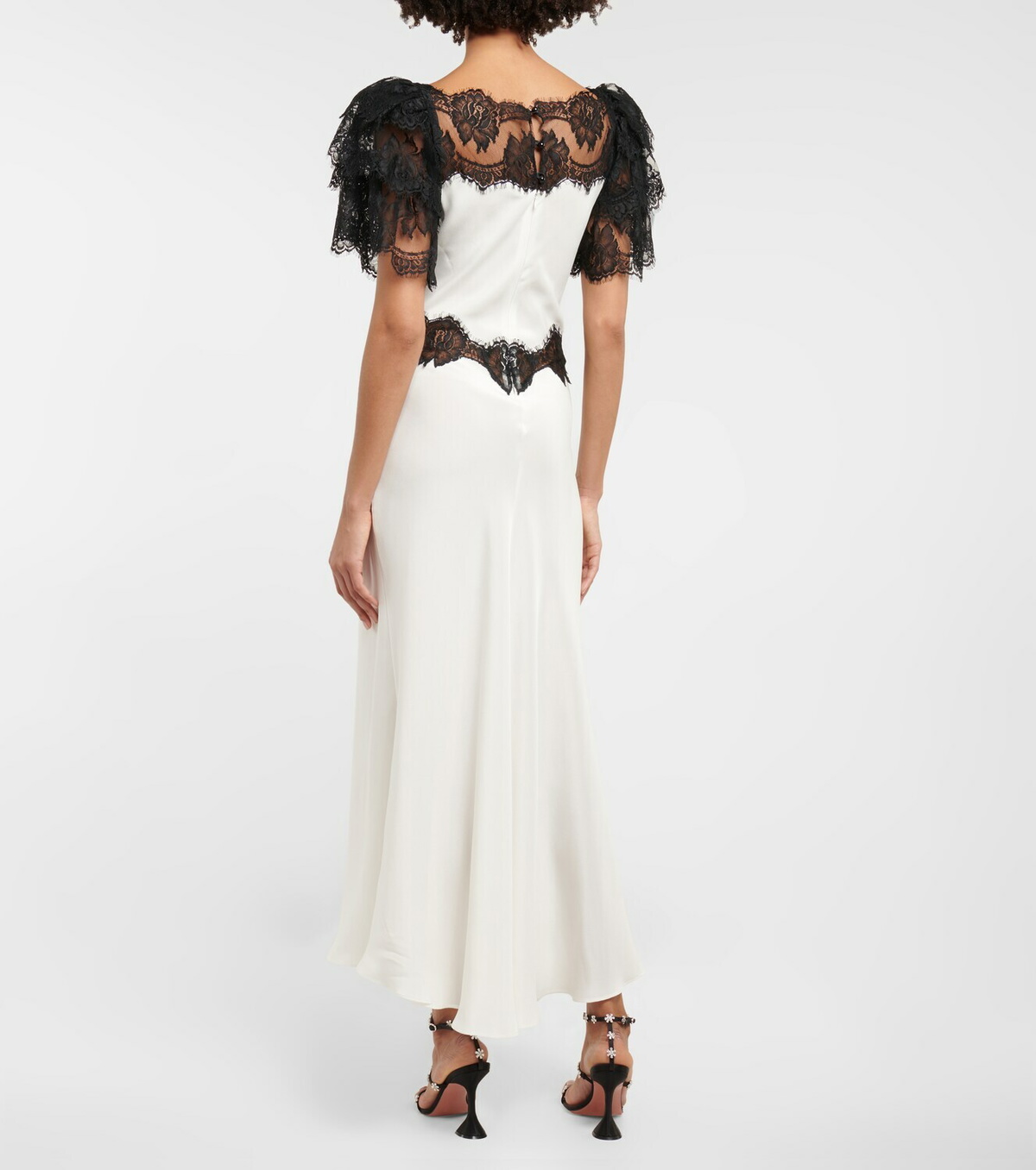 Rodarte Silk crêpe and lace midi dress Rodarte