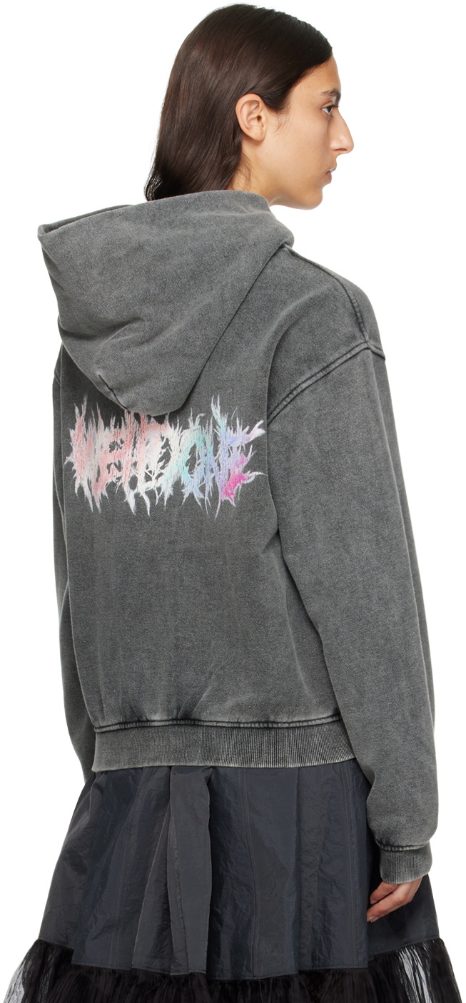 We11done Black Faded Hoodie We11done