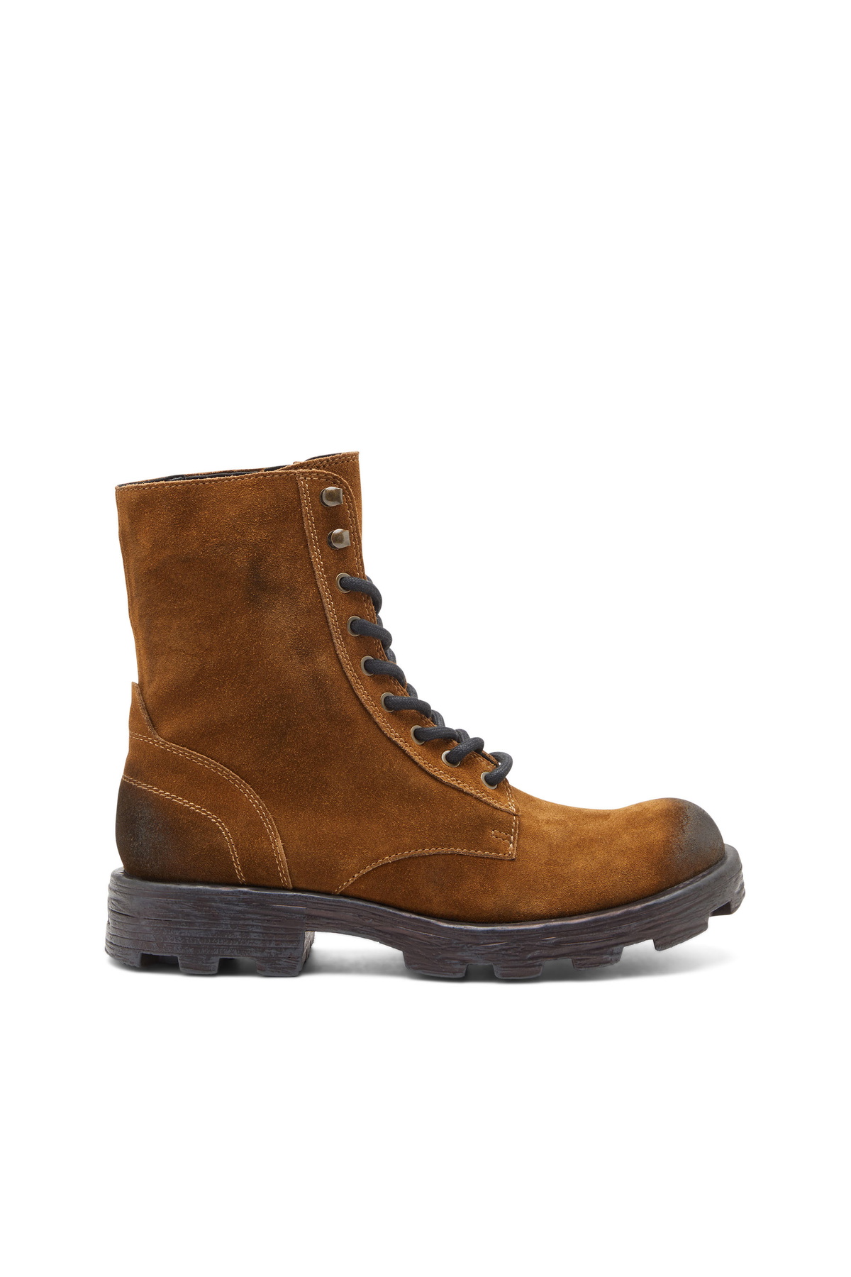 Diesel D-Hammer Bt - Combat boots in oiled suede - Boots Mens in Brown ...